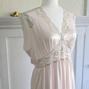 Vintage 30's Style Maxi Pale Pink Slip Dress by Charnos UK Circa 1970's ...