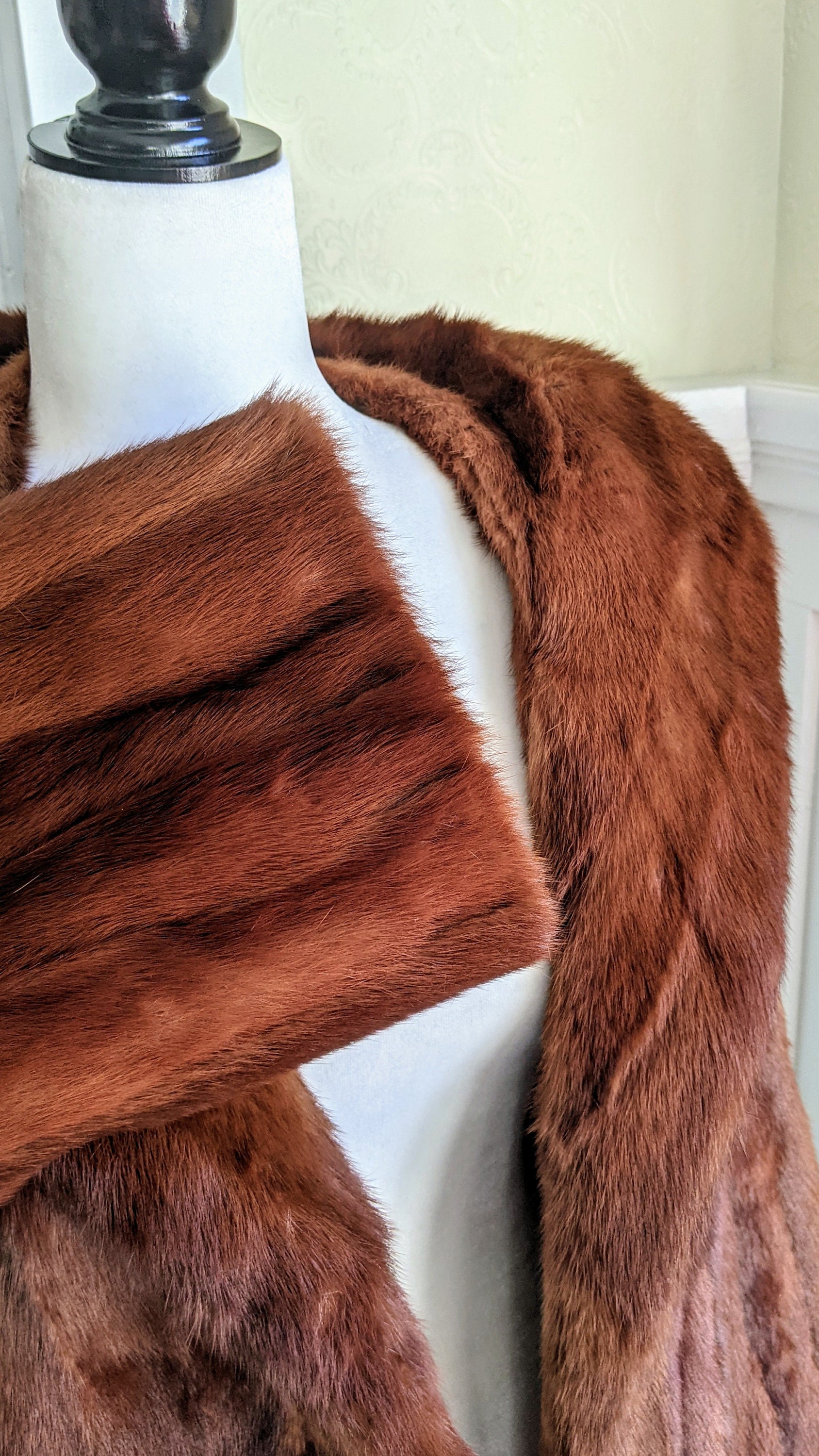 Vintage Mid Century Chestnut Mink Jacket, Vintage 60's Red Mink Coat ...