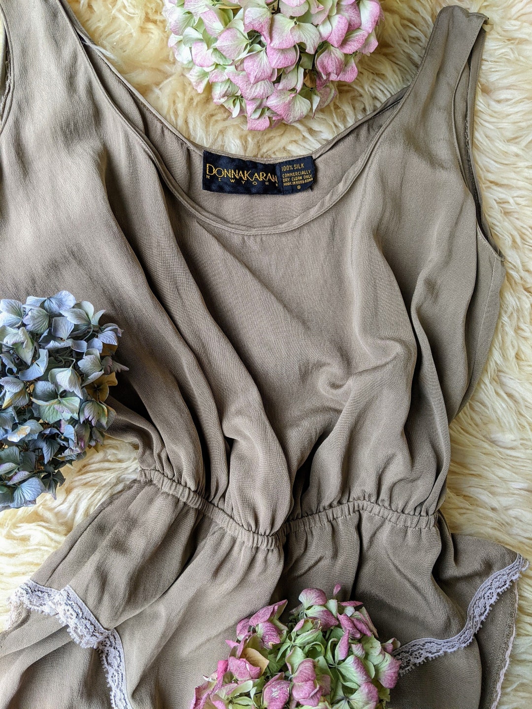 Vintage 80's Black Label DKNY Silk Teddy Size S - Etsy