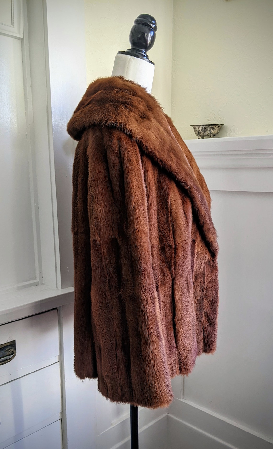 Vintage Mid Century Chestnut Mink Jacket, Vintage 60's Red Mink Coat ...