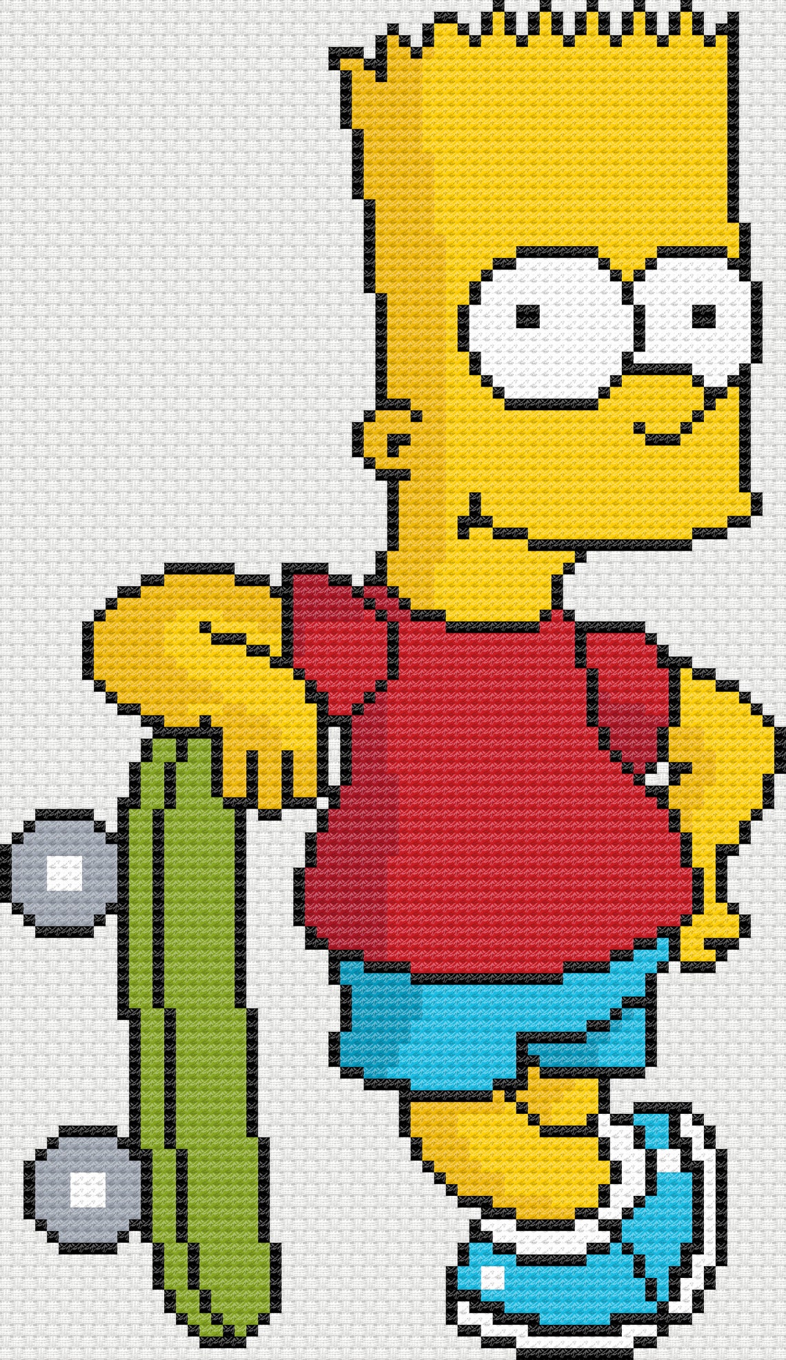Bart Simpson Cross Stitch PDF Pattern, Simpson Cross Stitch PDF Pattern ...
