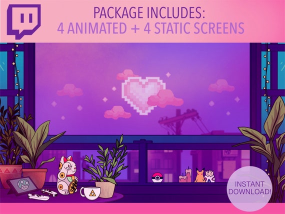Animated Twitch Screen Starting Soon Screen Cozy Lofi - Etsy Canada