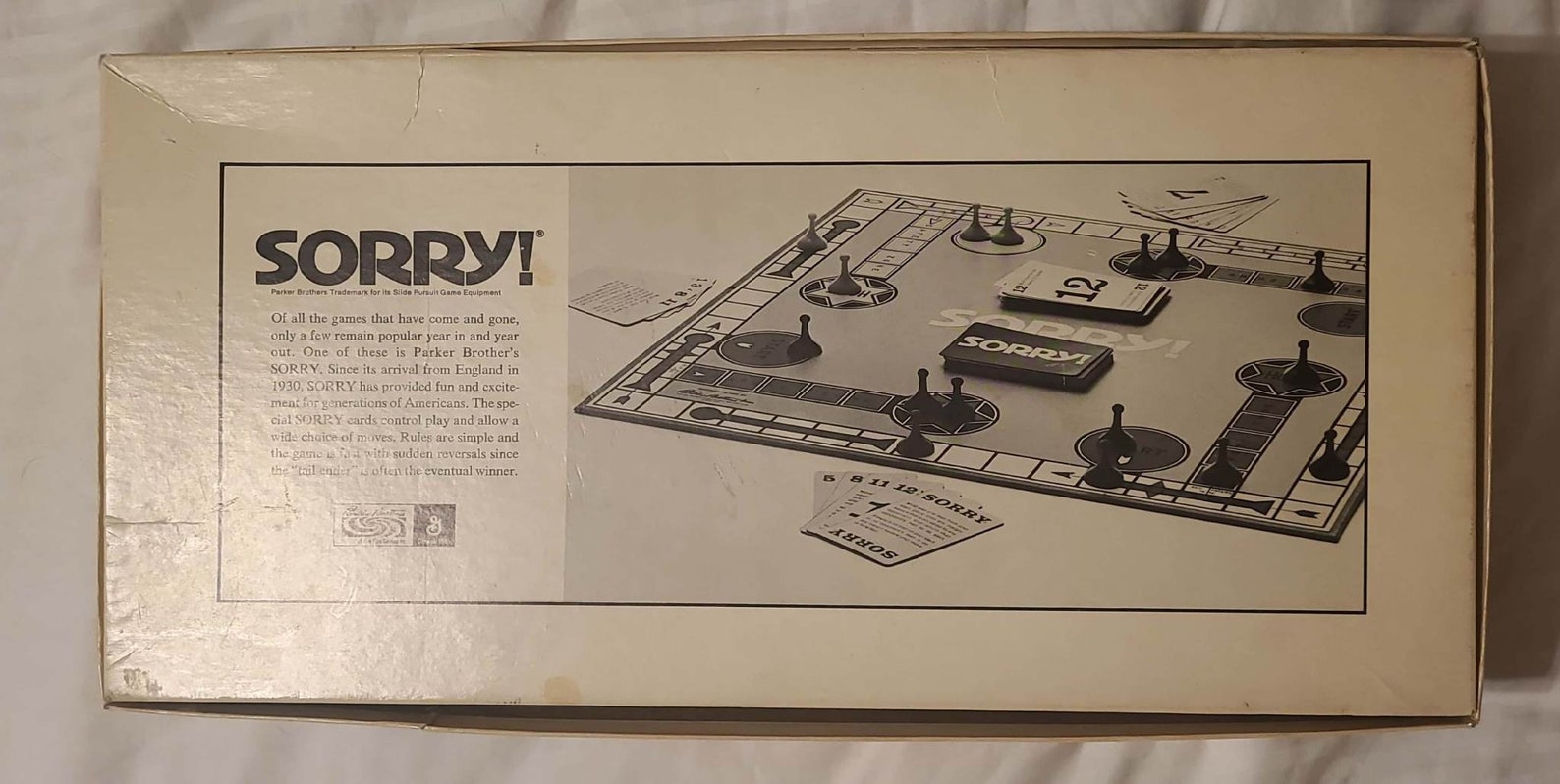 VINTAGE 1972 Parker Brothers SORRY! Board Game 100% Complete SET #0390 ...