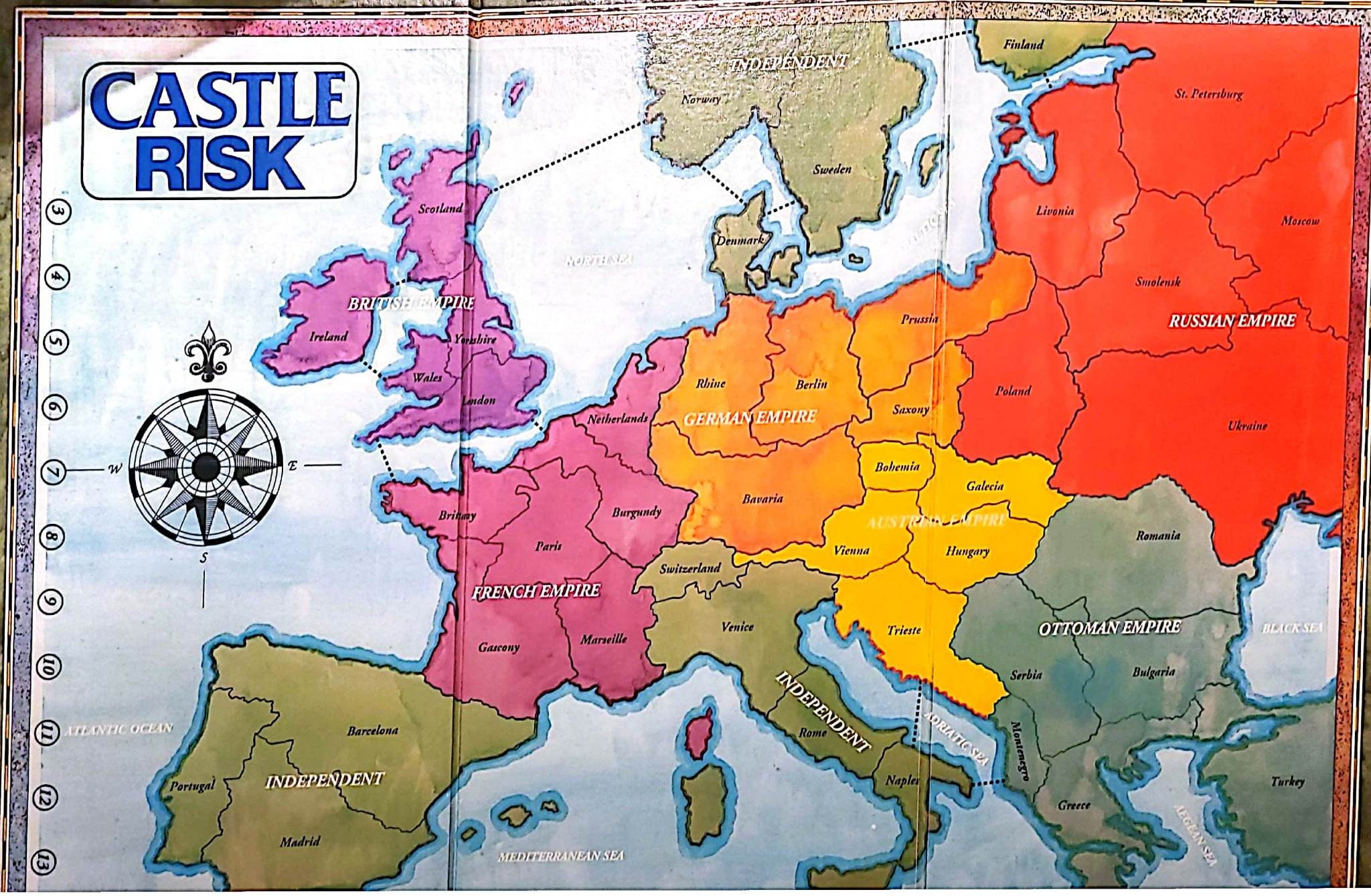1990 Castle Risk Board Game Parker Brothers Like New Vintage Condition ...