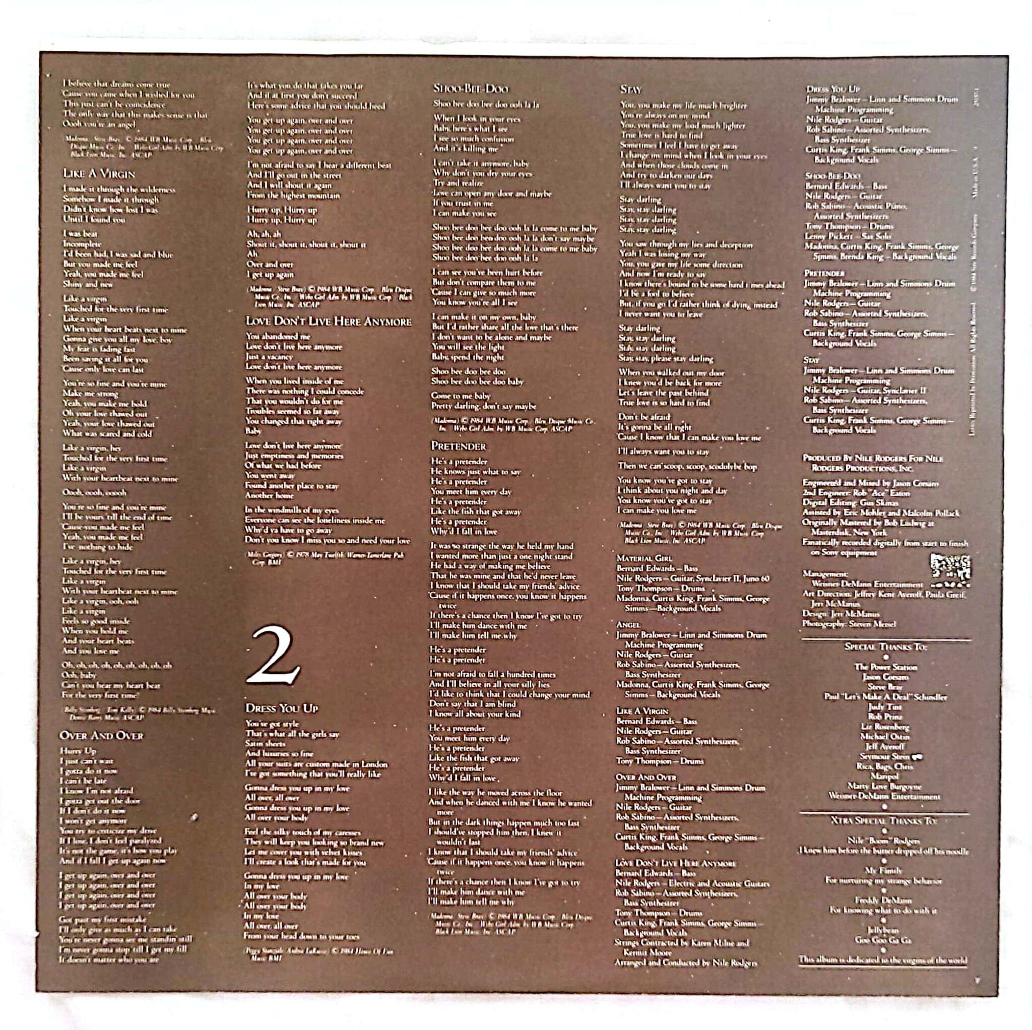 Madonna - Like A Virgin - Original 1984 Vinyl Record - Etsy