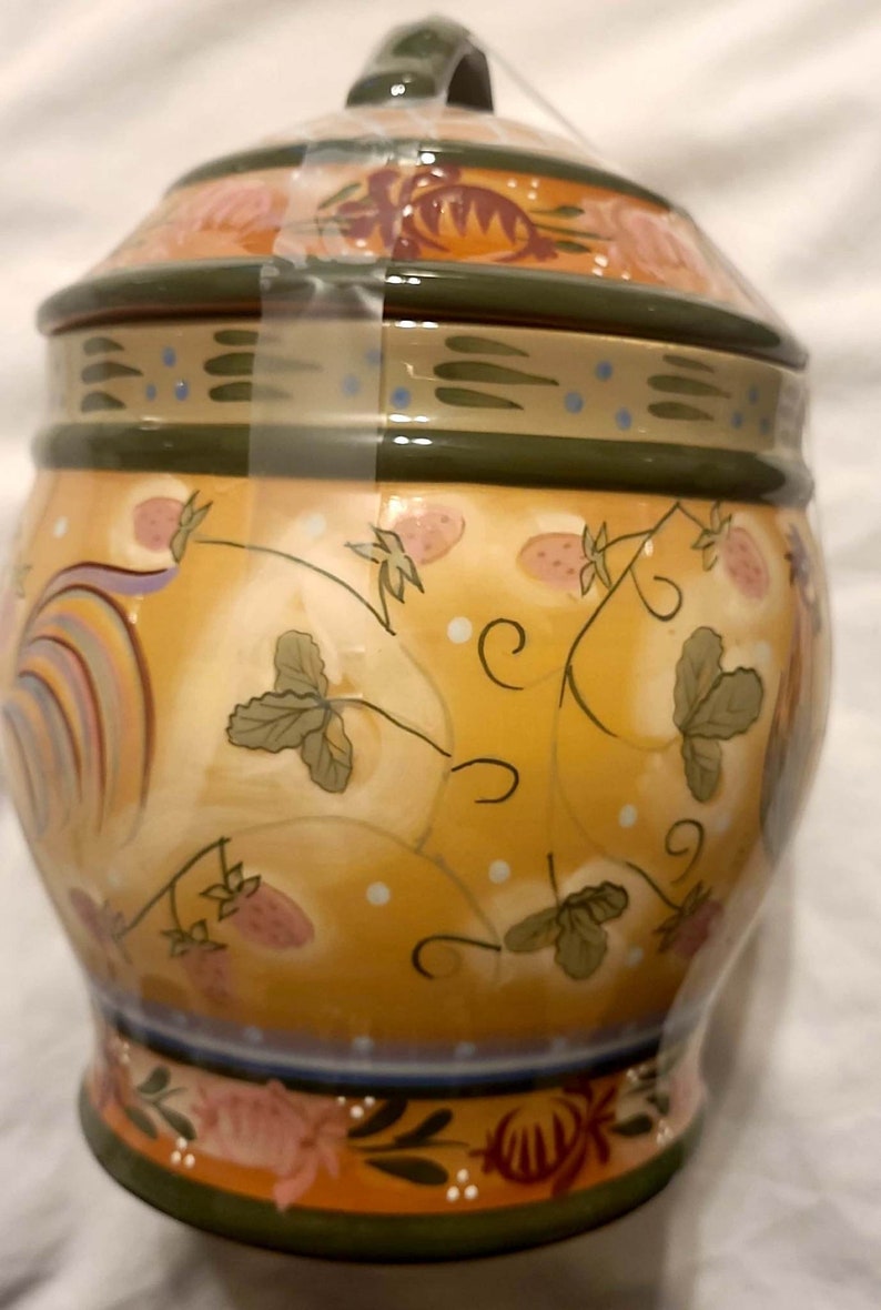 Danna Cullen Design Medium Rooster Canister Cookie Jar - Etsy