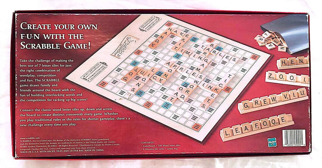 Scrabble Crossword Game: America's Favorite Word Game 2001 Edition - Etsy Canada