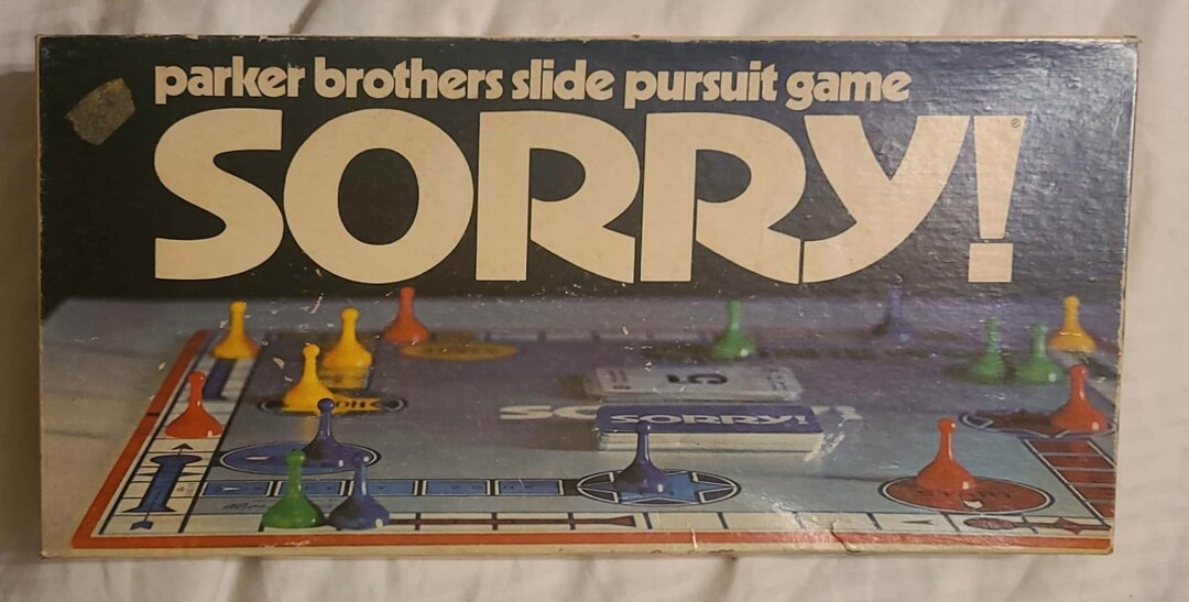 VINTAGE 1972 Parker Brothers SORRY! Board Game 100% Complete SET #0390 ...