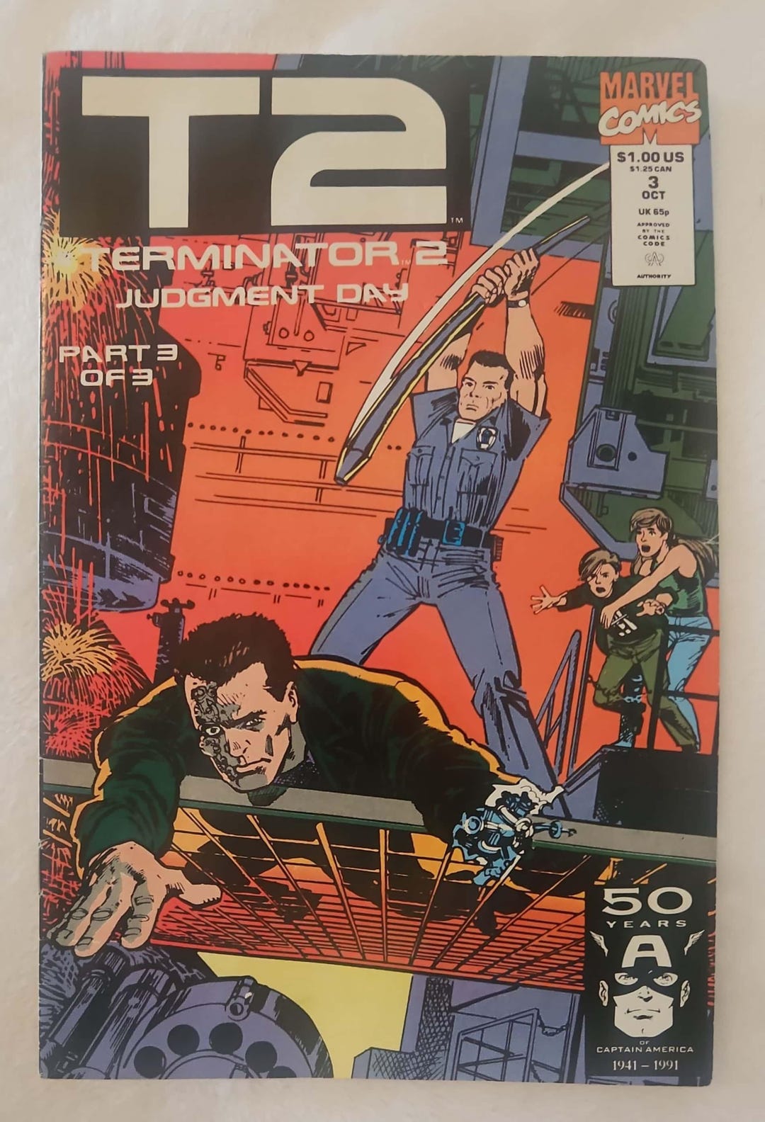 Terminator 2 Judgement Day Comic Book 3 Marvel Comics 1991 Etsy