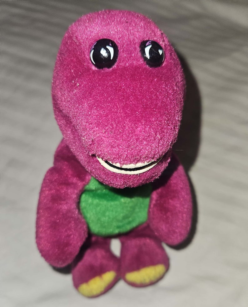 Vintage BARNEY Plush - Etsy