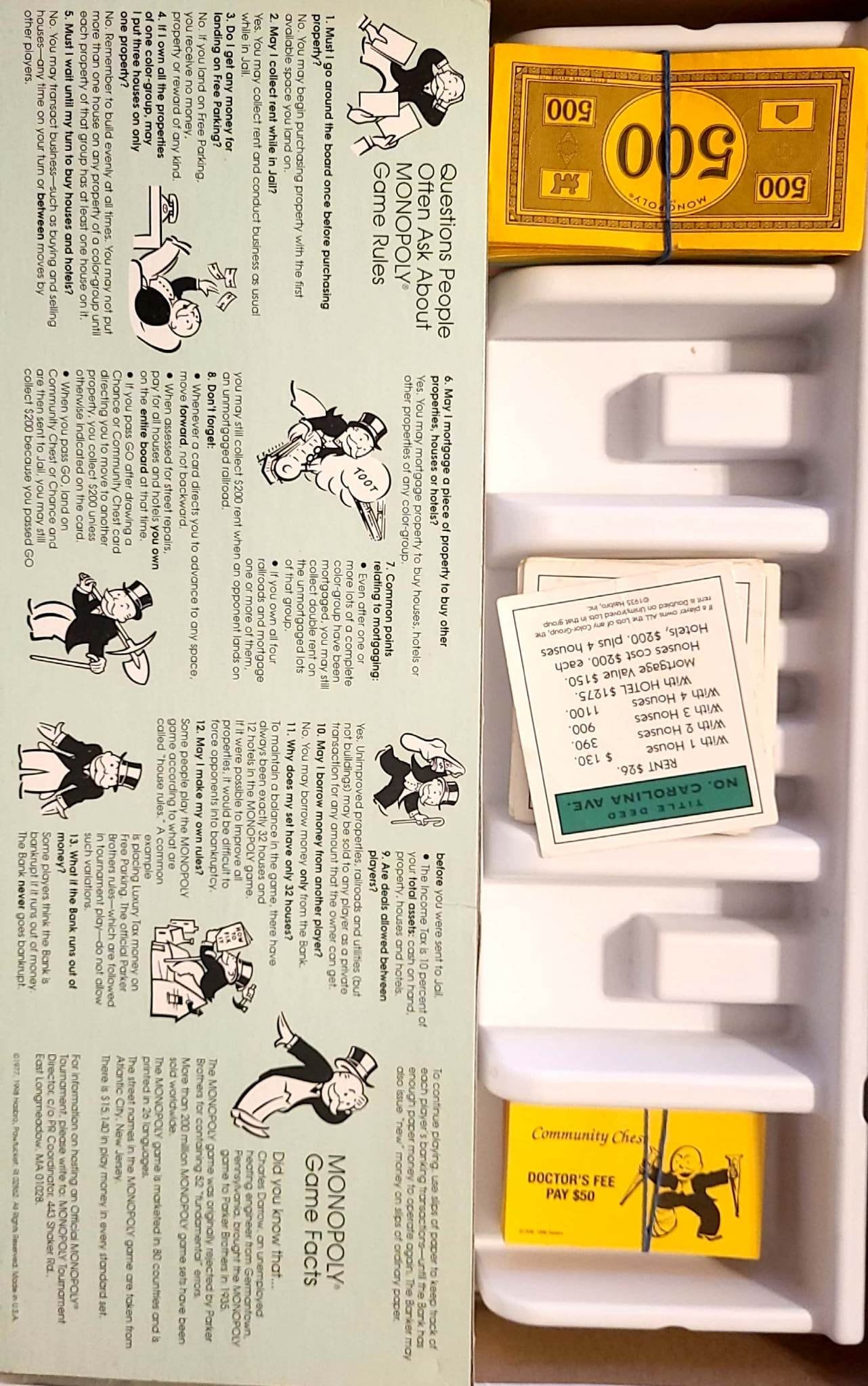 Vtg1999 Monopoly Game With Winning Money Bag Token From Monopoly Token ...