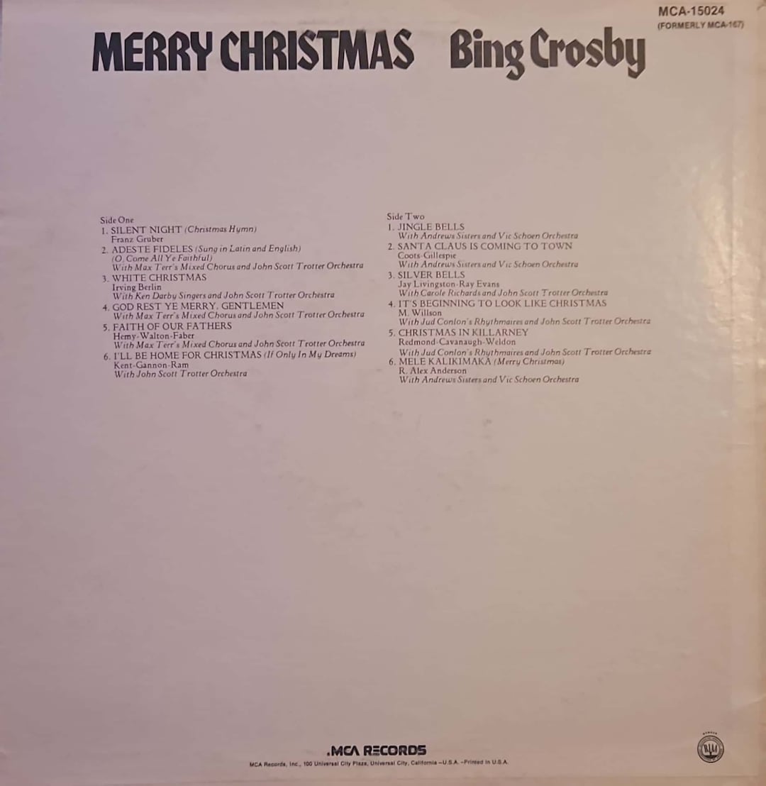 Bing Crosby Vinyl Record - Etsy