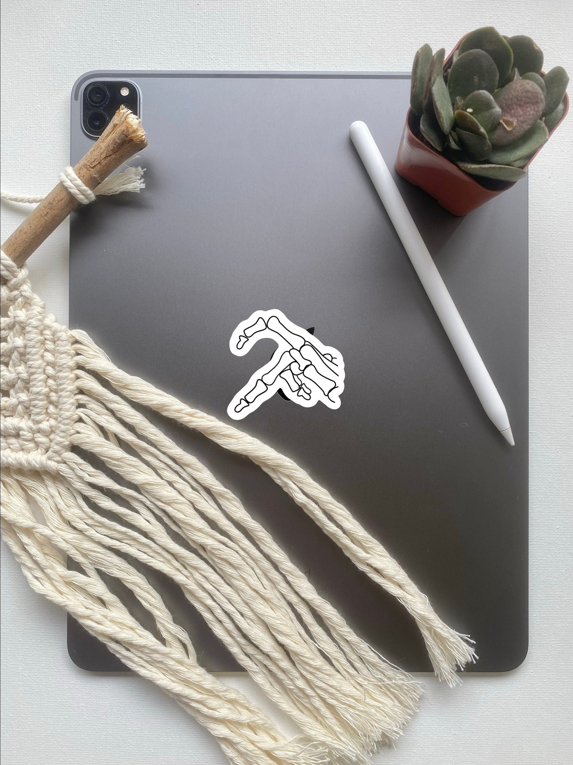 Skeleton Hand Heart Sticker, Heart Sticker, Hand Sticker, Halloween ...