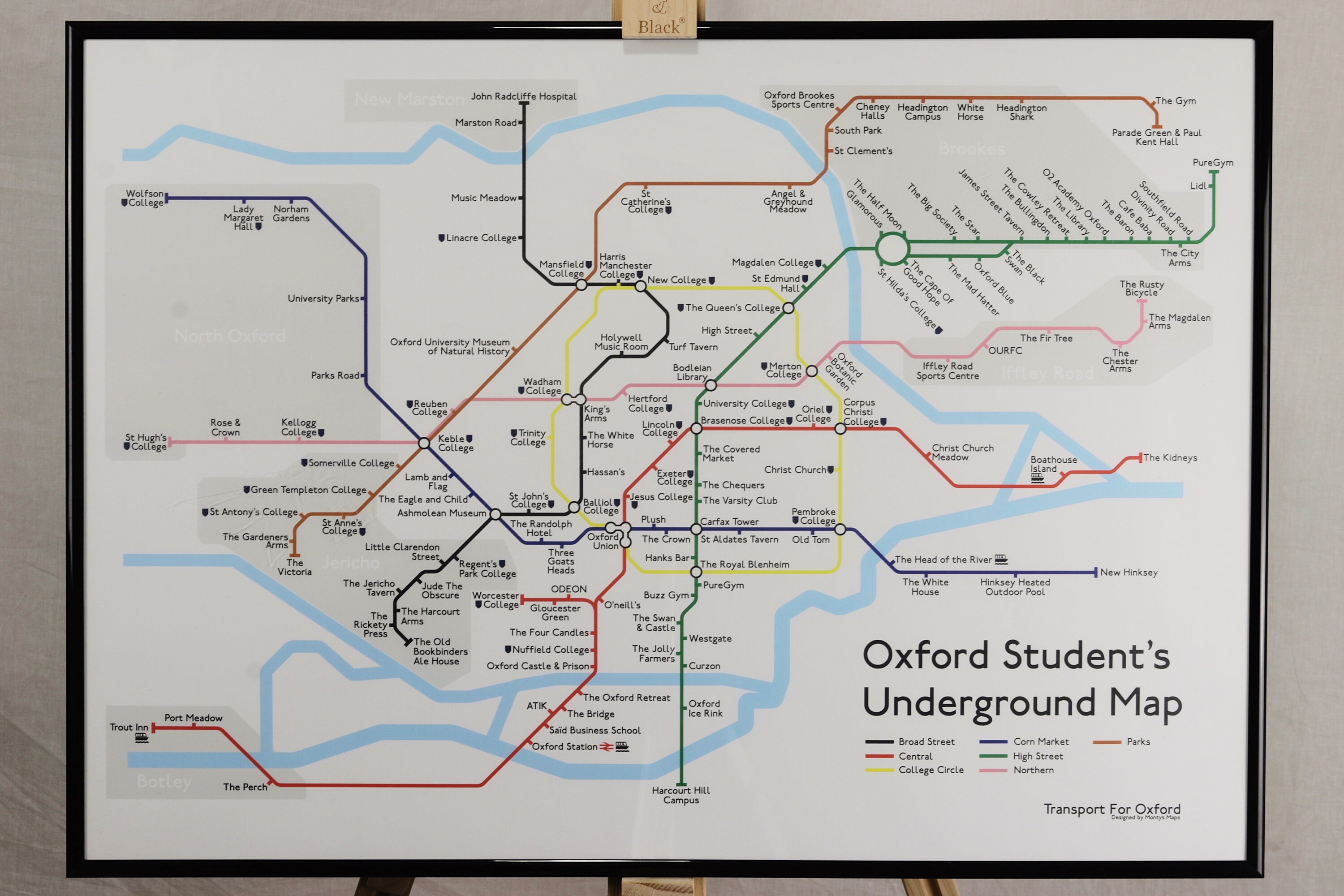 Oxford Student's Underground Map - Etsy UK