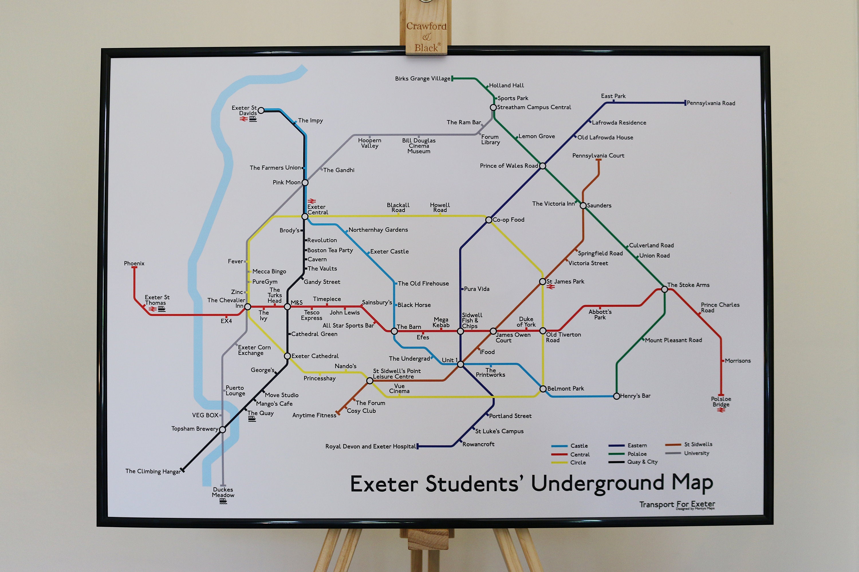 Exeter Students' Underground Map - Etsy UK