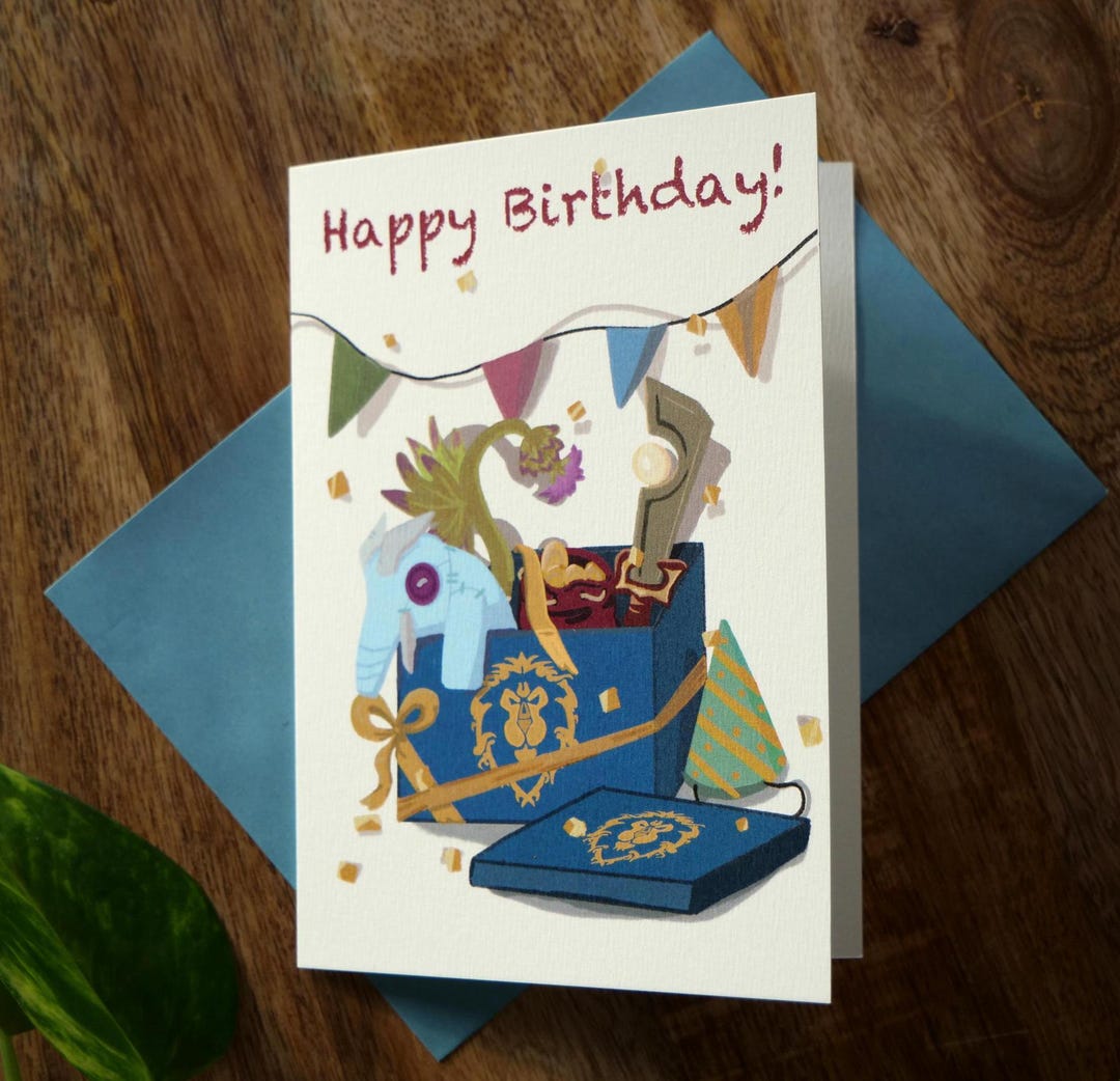 Wow Birthday Card, World of Warcraft Inspired Card, World of Warcraft ...