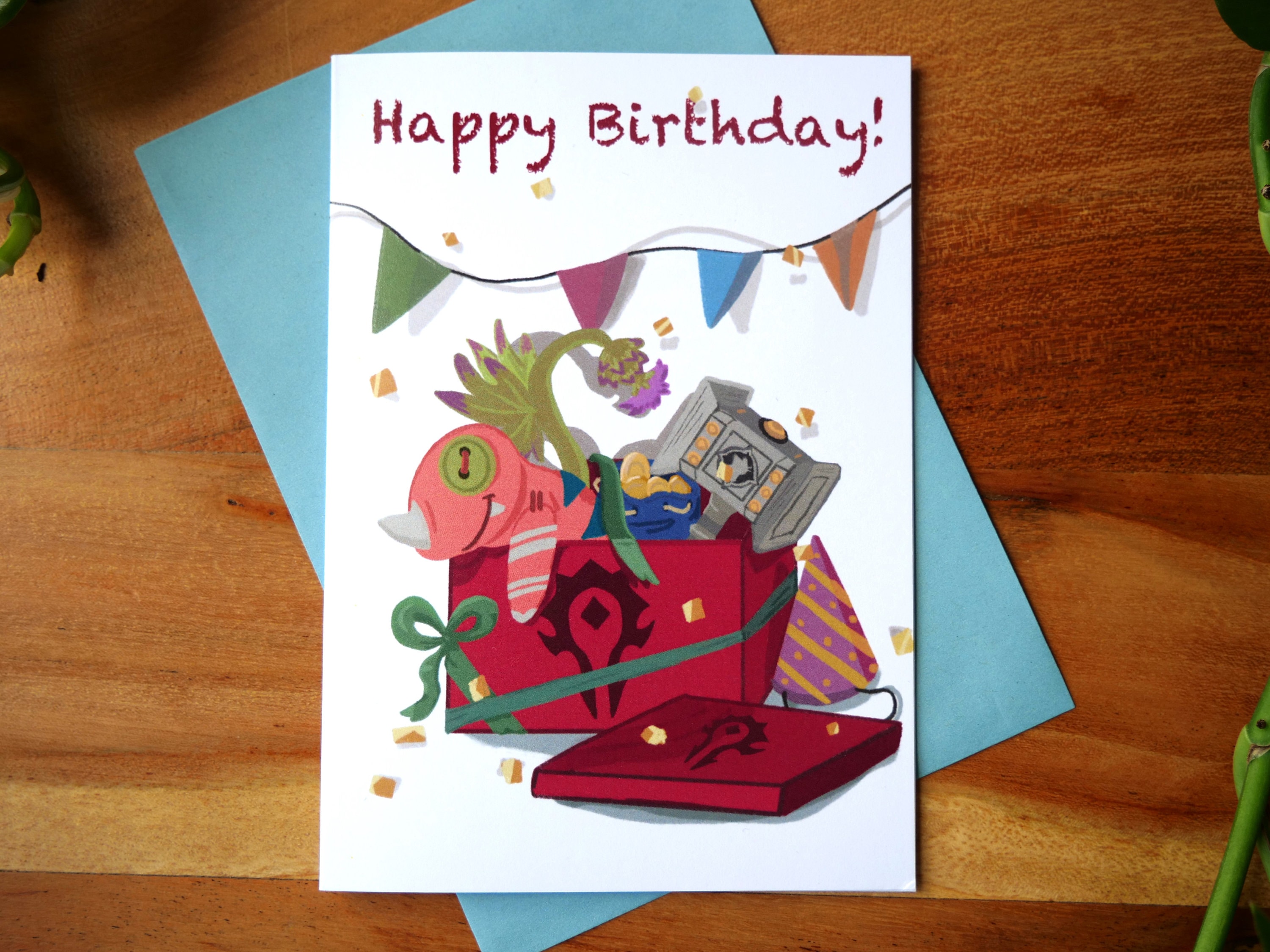 Wow Horde Birthday Card: World of Warcraft Game Art Card - Etsy