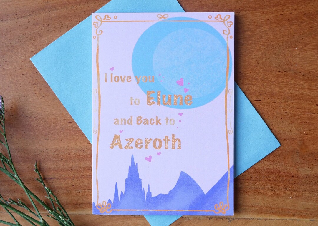 Wow Anniversary Card, World of Warcraft Inspired Card, World of ...