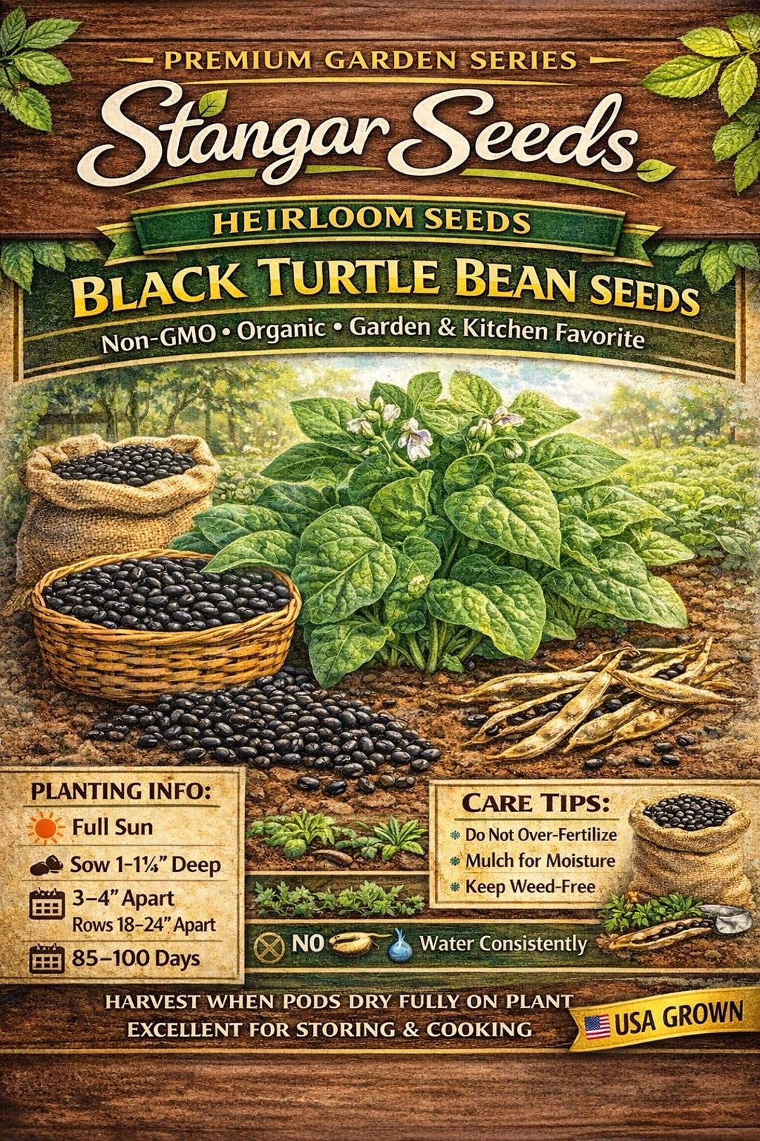 Black Turtle Beans Seeds - Etsy