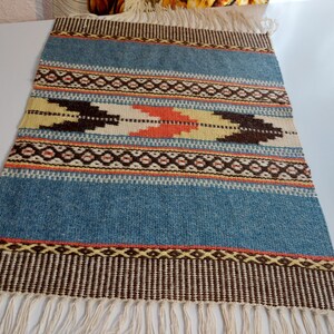 Vintage Handwoven Wool Table Mat , Design Decor , Vintage Home Textile ...