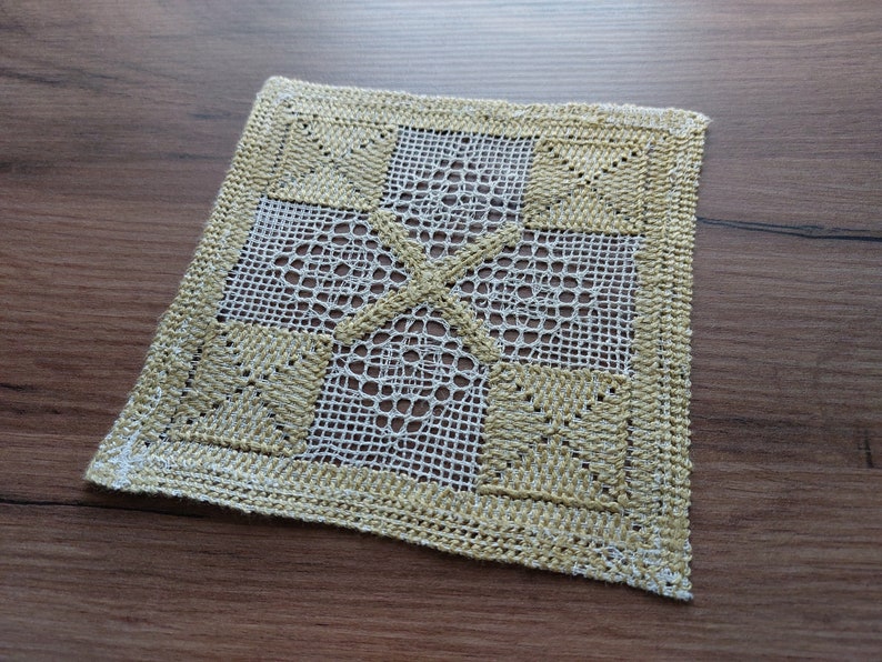 Vintage Scandinavian Hand Embroidered Linen Table Mat, Linen Doily ...