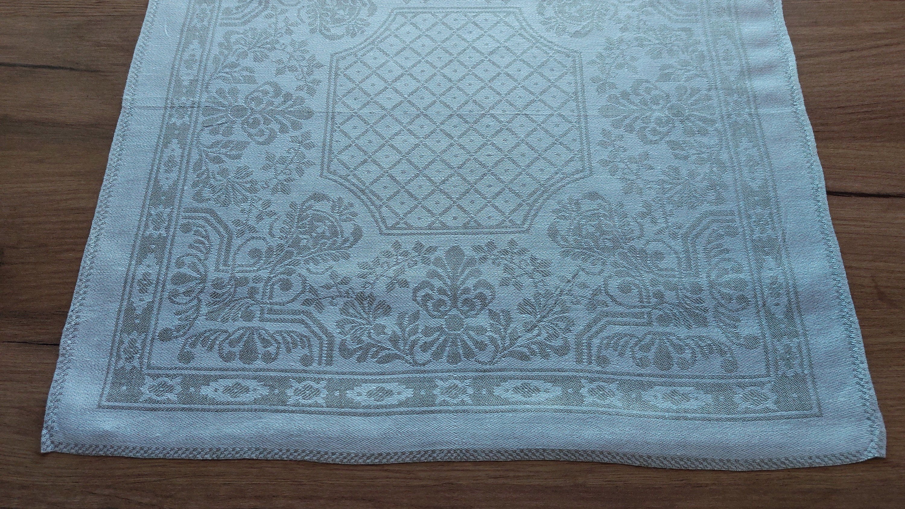 60s Woven Thin Linen Square Table Mat square Linen Table - Etsy