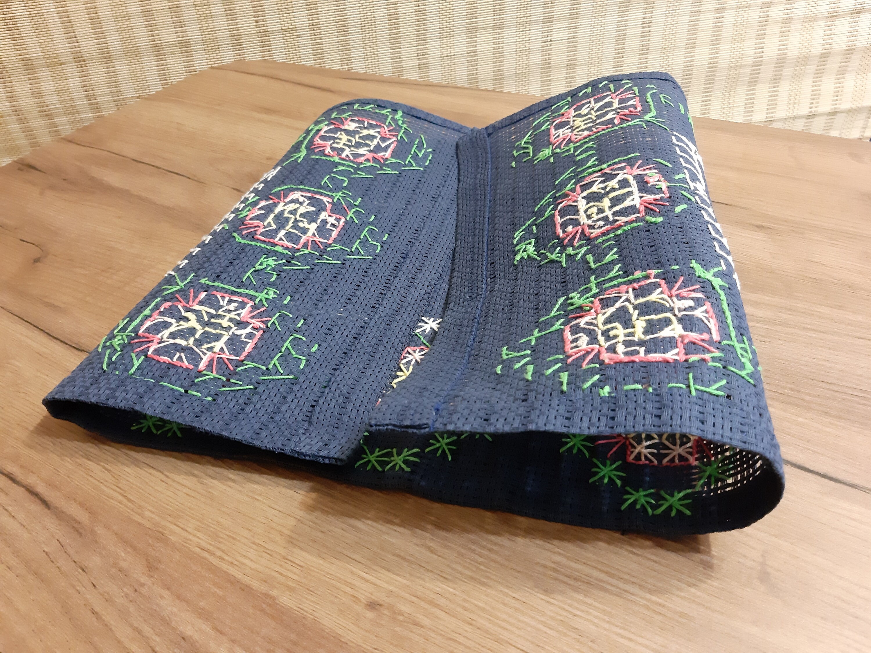 Vintage Floral Hand Embroidery Table Mat Short Table Runner - Etsy