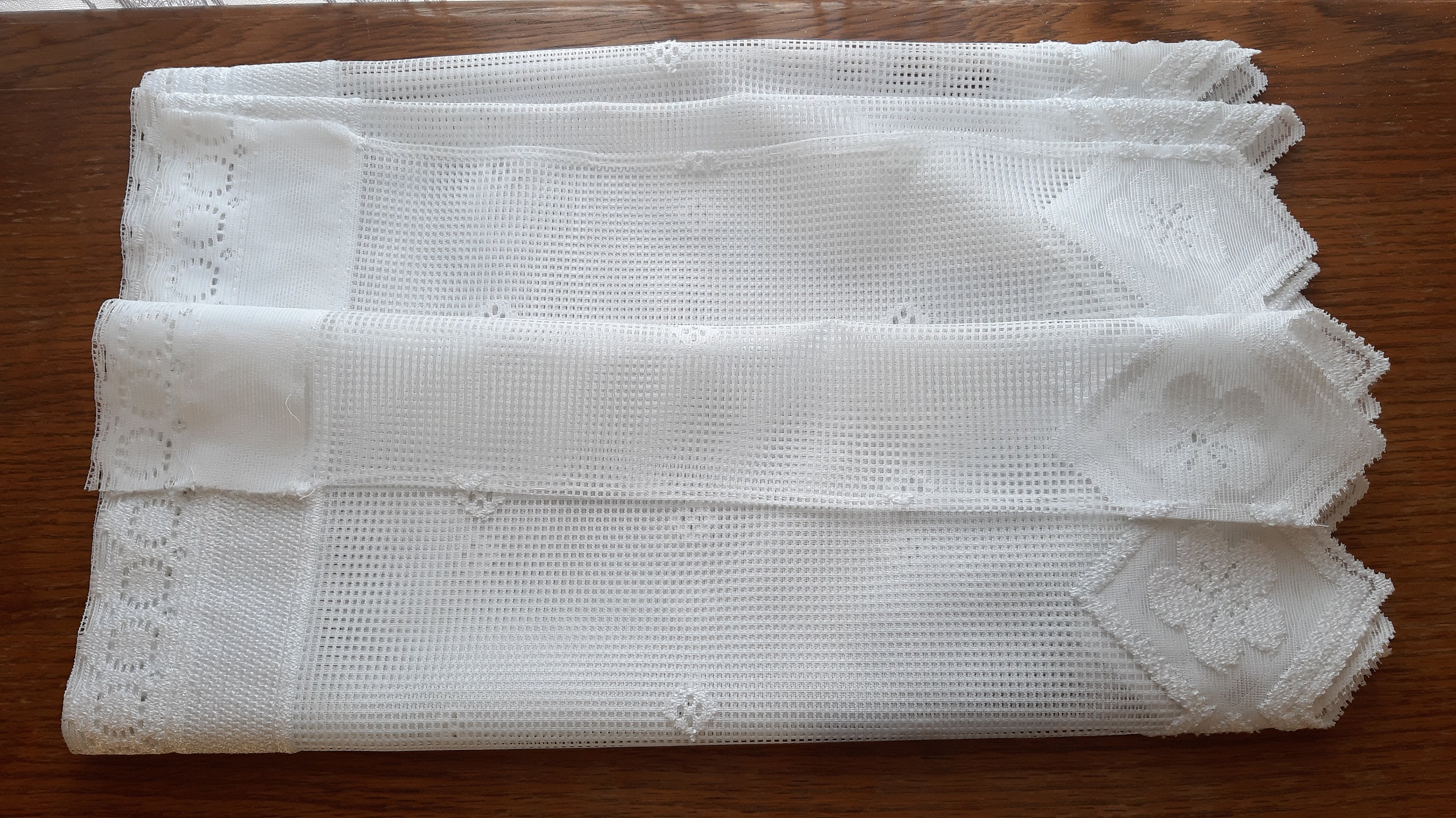 Vintage Snow White Translucent Polyester Valance Curtain , Net Curtains ...