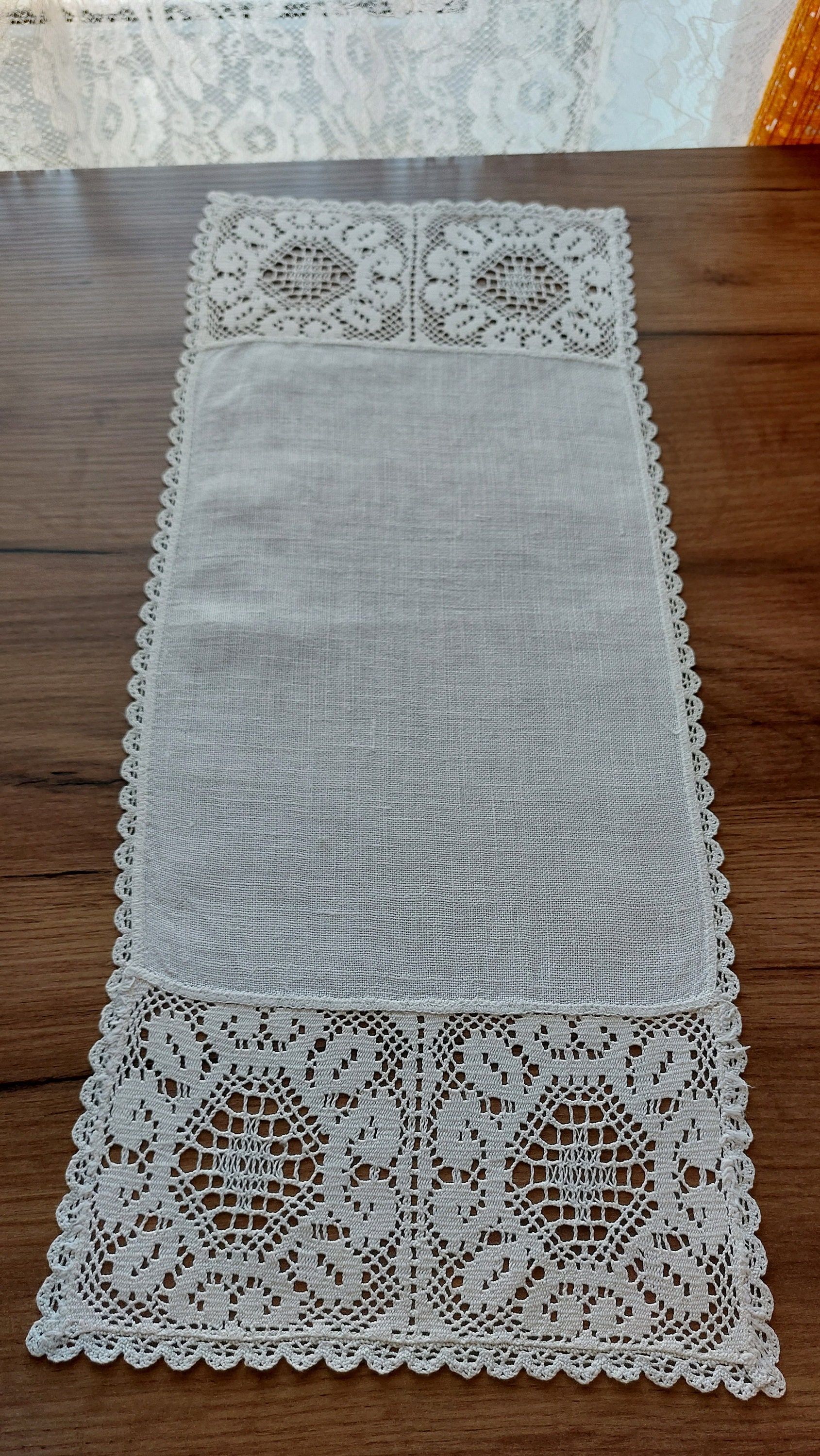 Vintage Scandinavian Lace Doily, Lace Table Mat, White Linen Table Mat ...