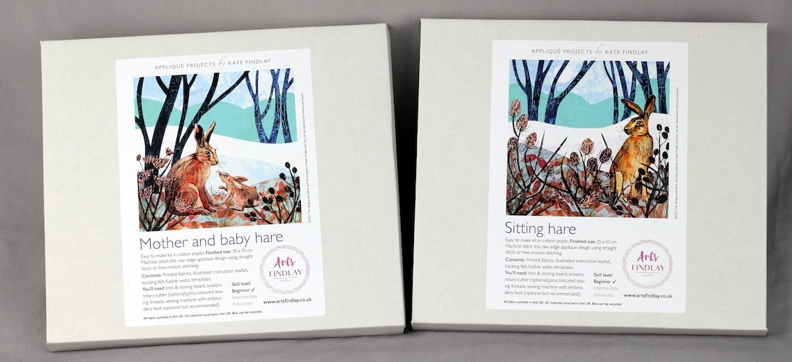 Sitting Hare Applique Kit - Etsy