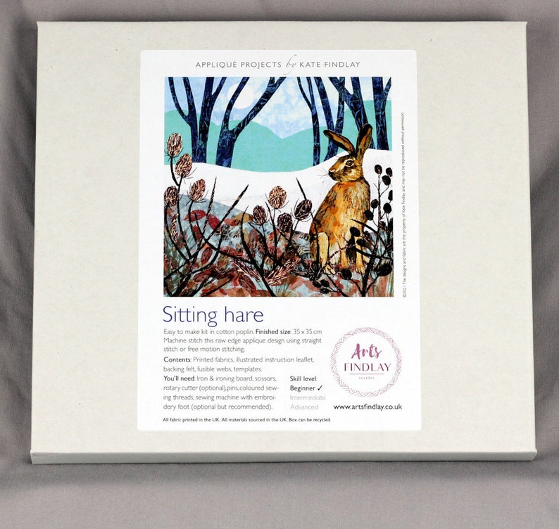 Sitting Hare Applique Kit - Etsy