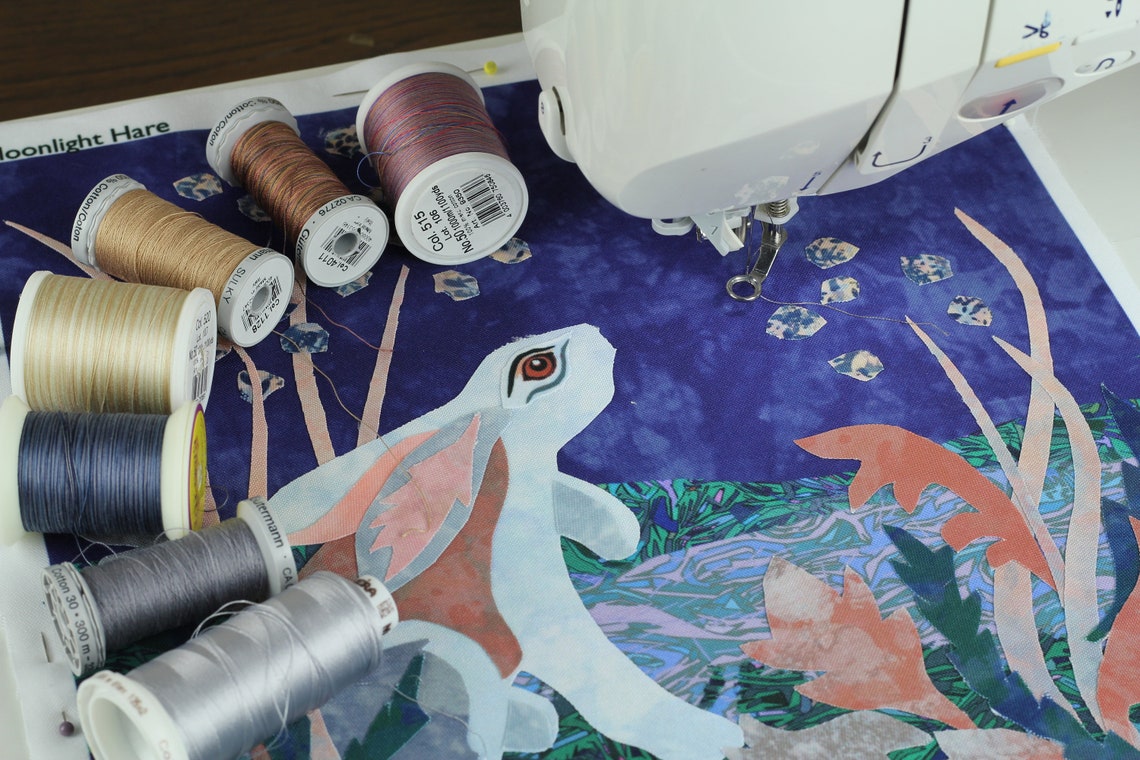 Moonlight Hare Applique Textile Kit - Etsy