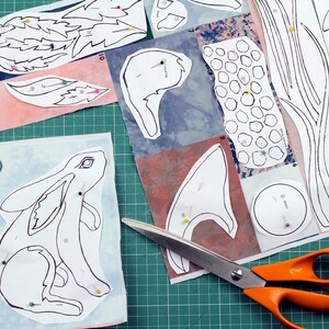 Moonlight Hare Applique Textile Kit - Etsy