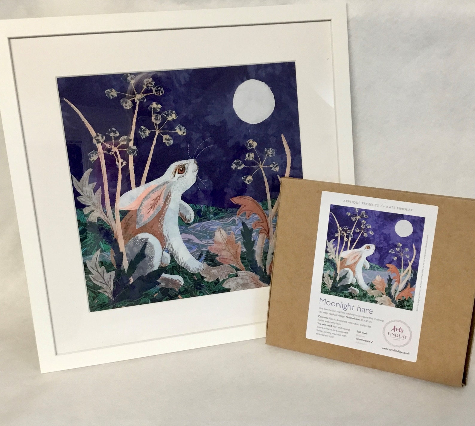 Moonlight Hare Applique Textile Kit - Etsy