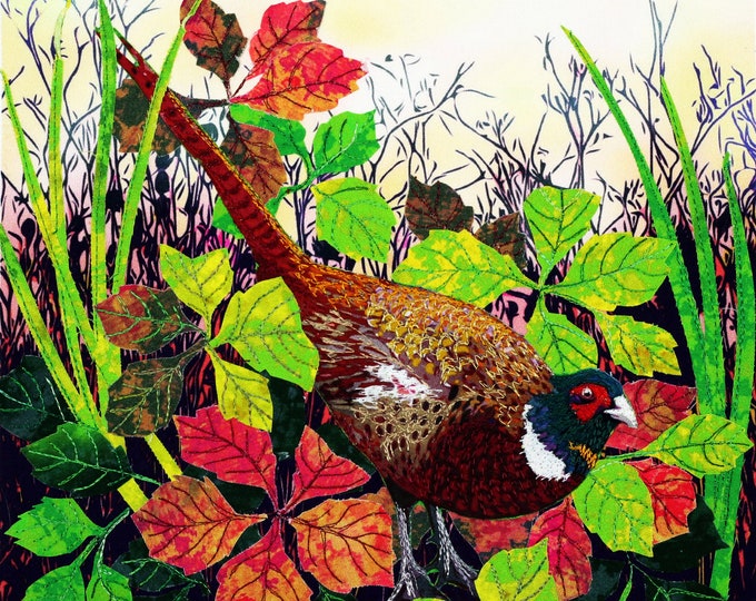 Autumn Pheasant Applique Fabric Kit - Etsy