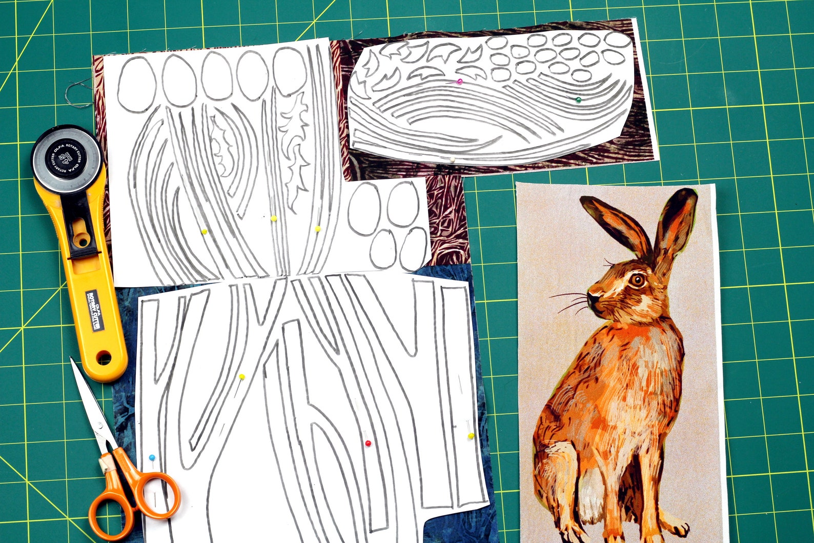 Sitting Hare Applique Kit - Etsy