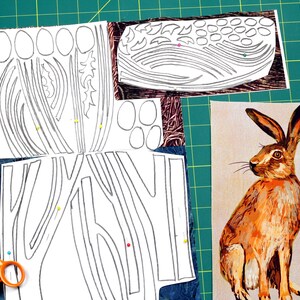 Sitting Hare Applique Kit - Etsy