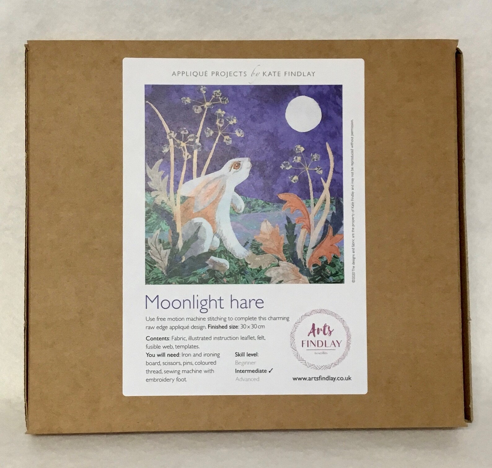 Moonlight Hare Applique Textile Kit - Etsy