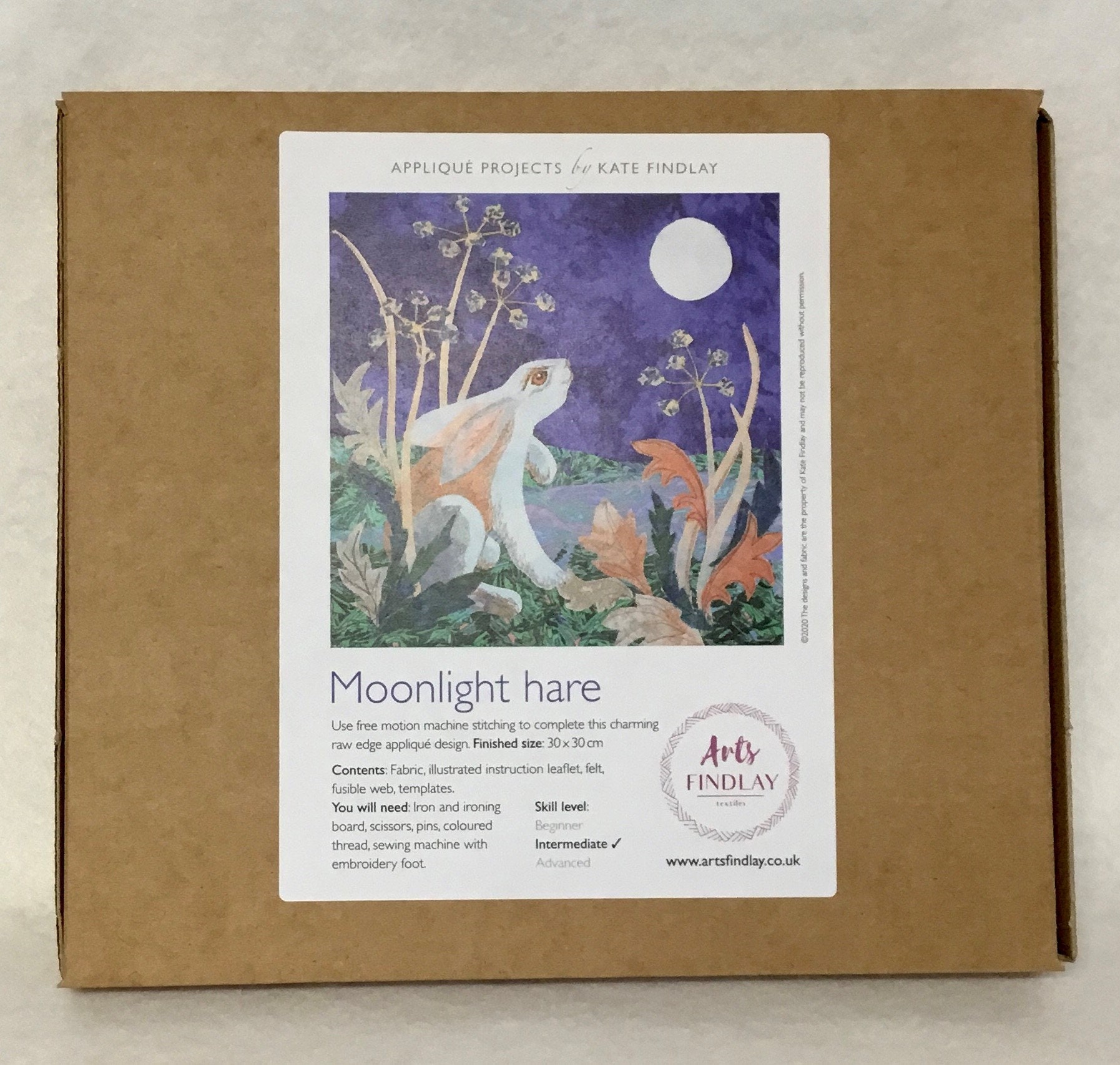 Moonlight Hare Applique Textile Kit - Etsy