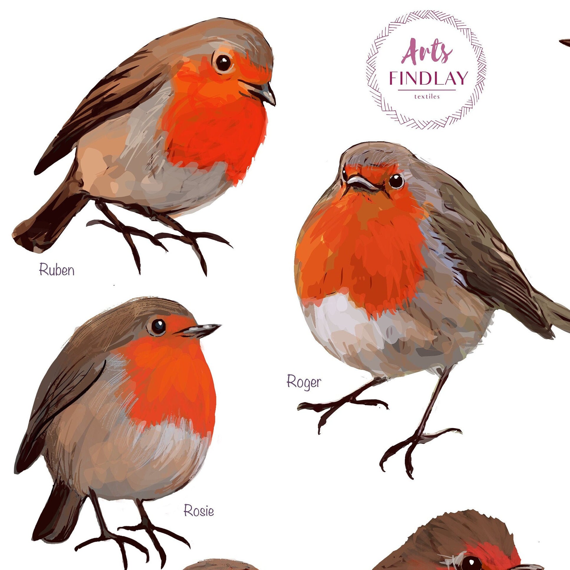 Robin Fabric Printed Panel for Applique and Craft Projects - Etsy UK