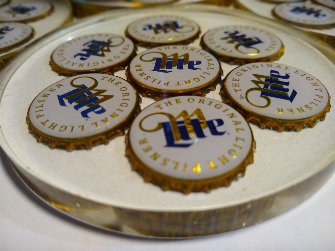 Four Pack of Miller Lite Coasters - Etsy
