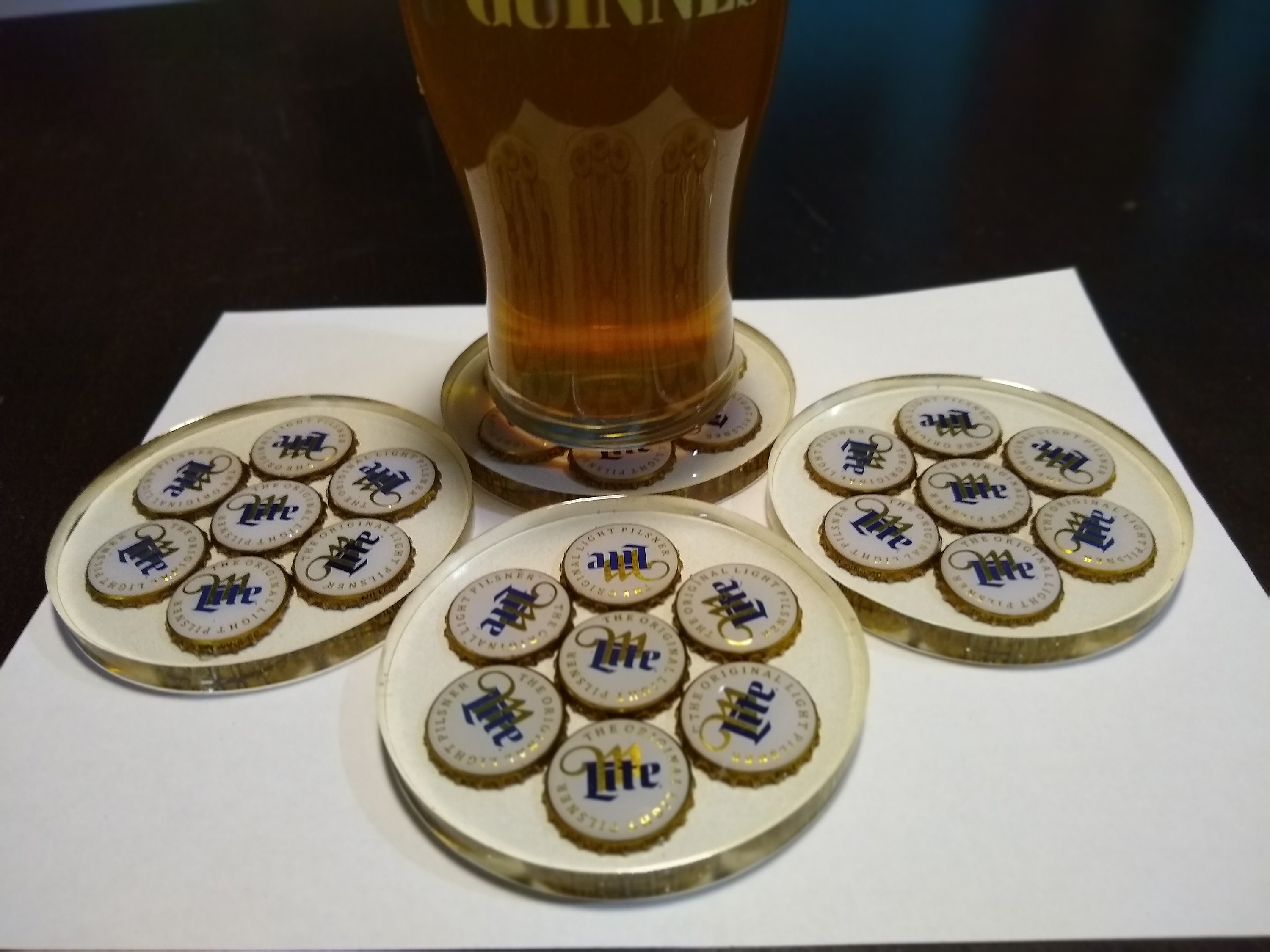 Four Pack of Miller Lite Coasters - Etsy