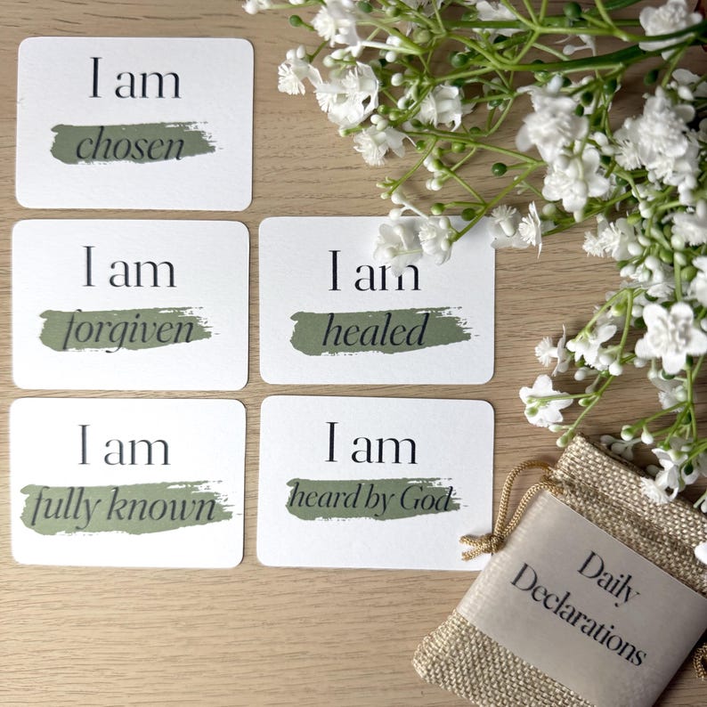 Bible Verse Affirmation Cards | Christian Daily Declarations ...