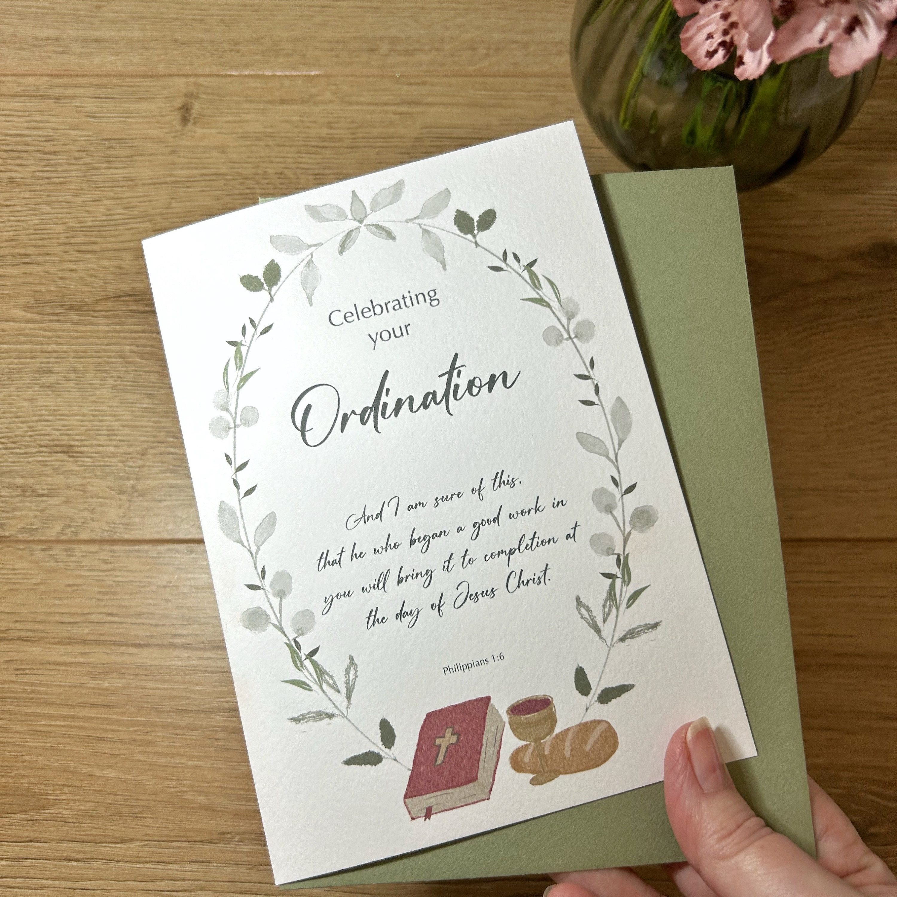 Ordination Card | Christian Ordination Card | Blessings on Your ...
