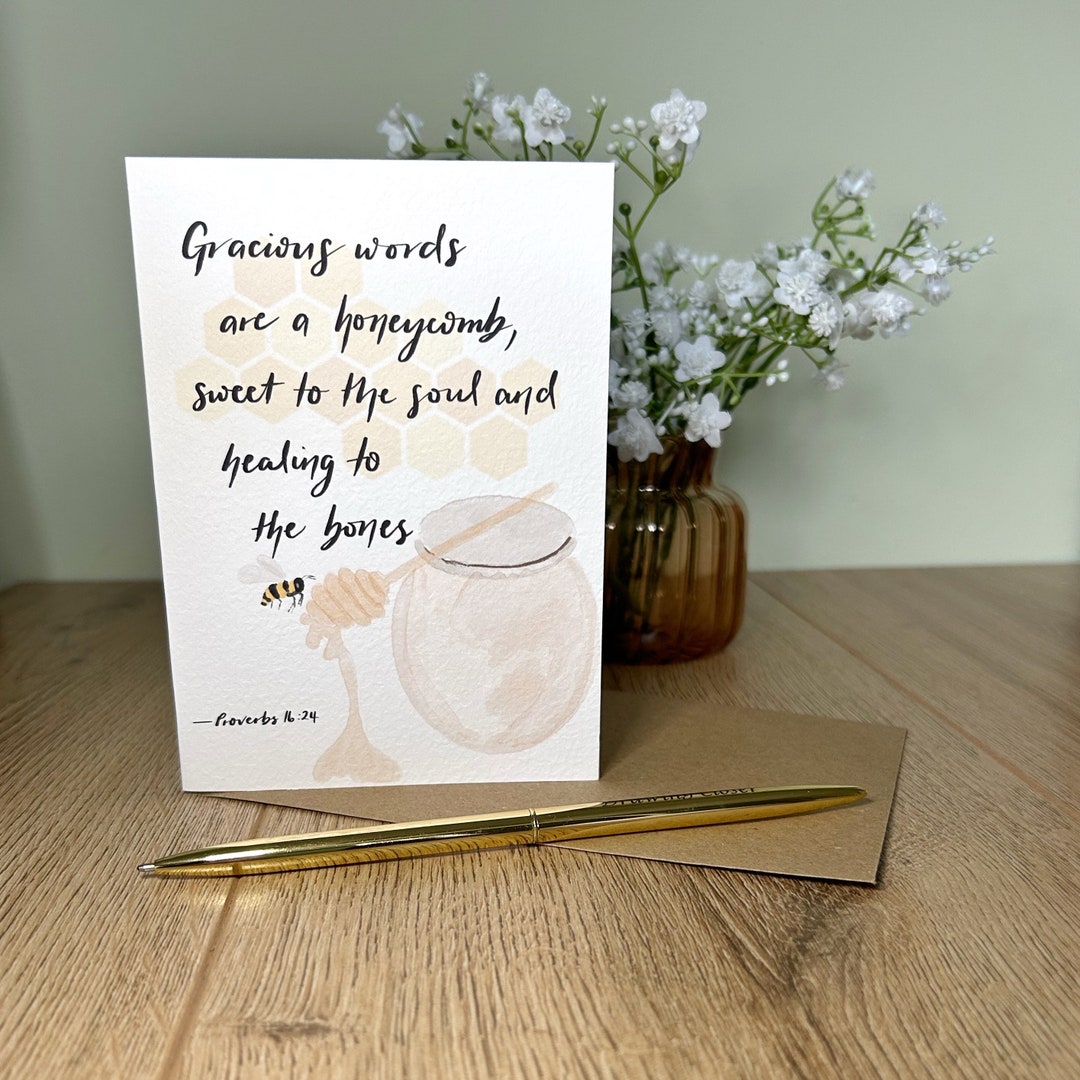 Christian Encouragement Card Bible Verse Card Gracious - Etsy