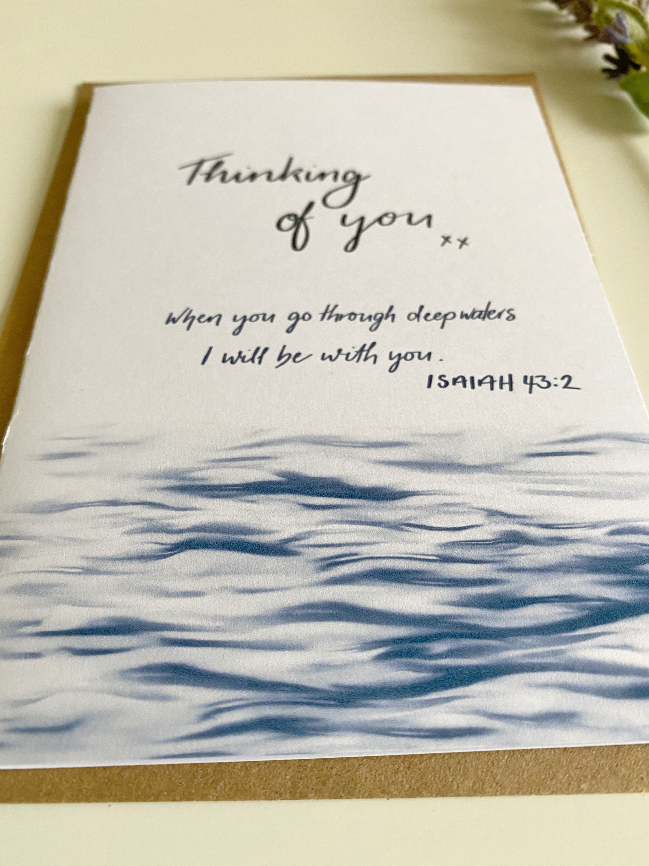 Thinking of You Christian Bible Verse Card Christian | Etsy UK
