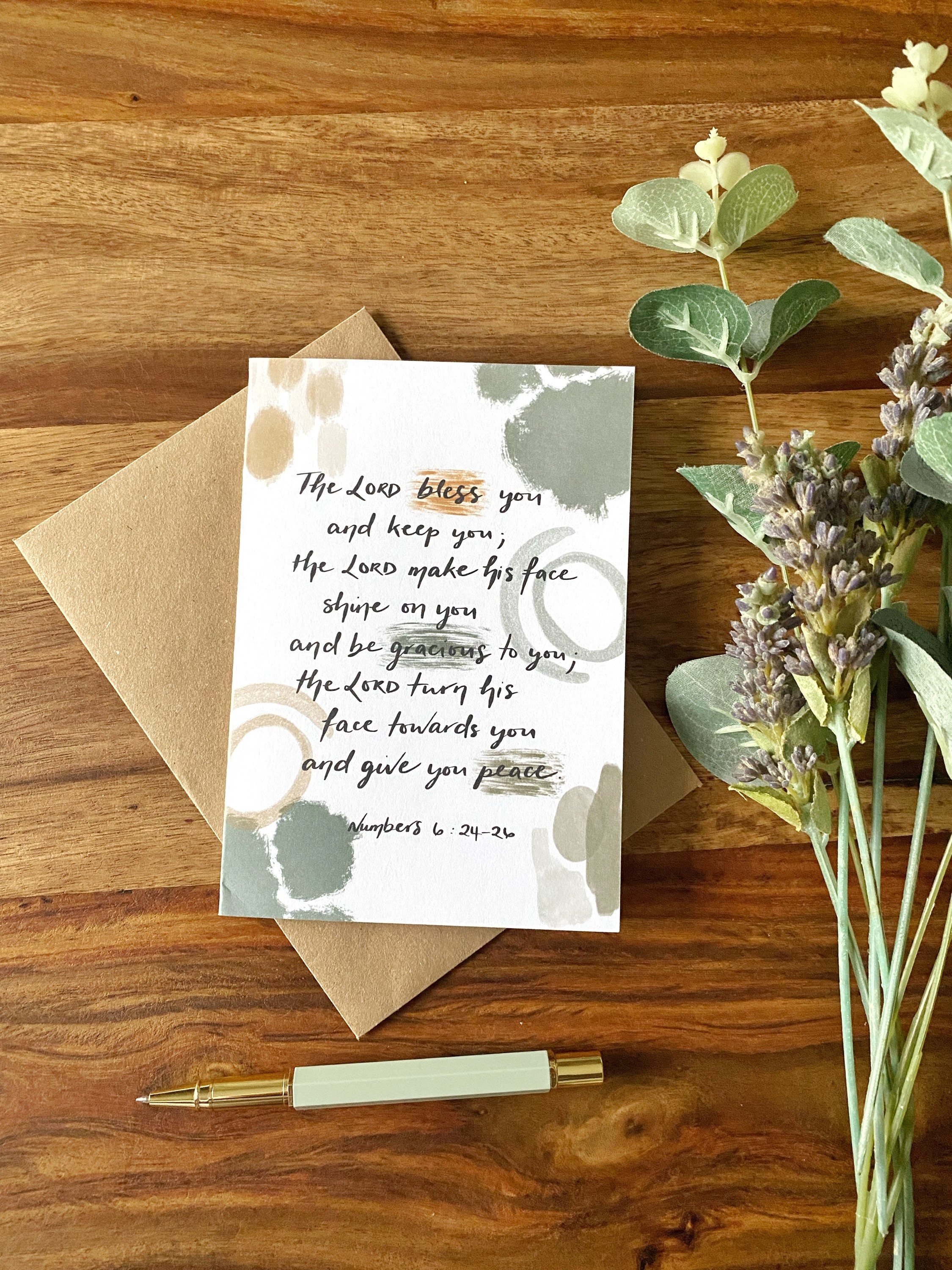 Bible Verse Card the Blessing Card Christian Greetings | Etsy