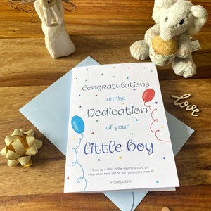 Dedication Card for Boy Boys Dedication Card Dedication Card Bible ...