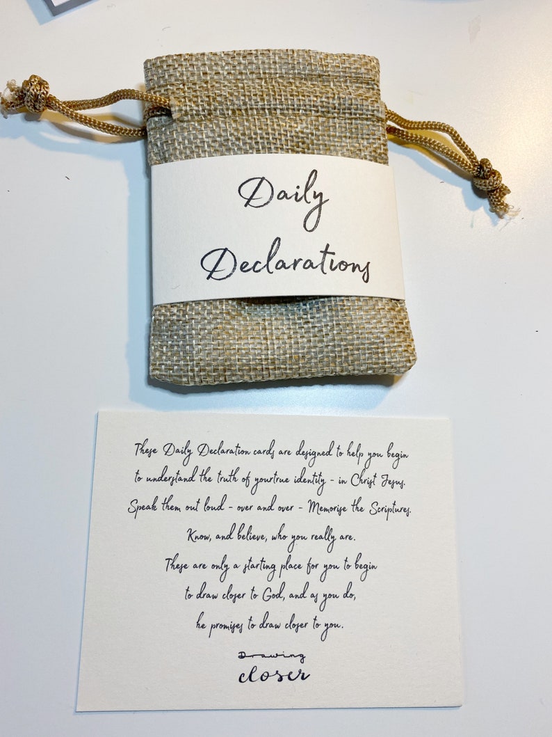 Daily Declarations Affirmation Cards Christian - Etsy UK
