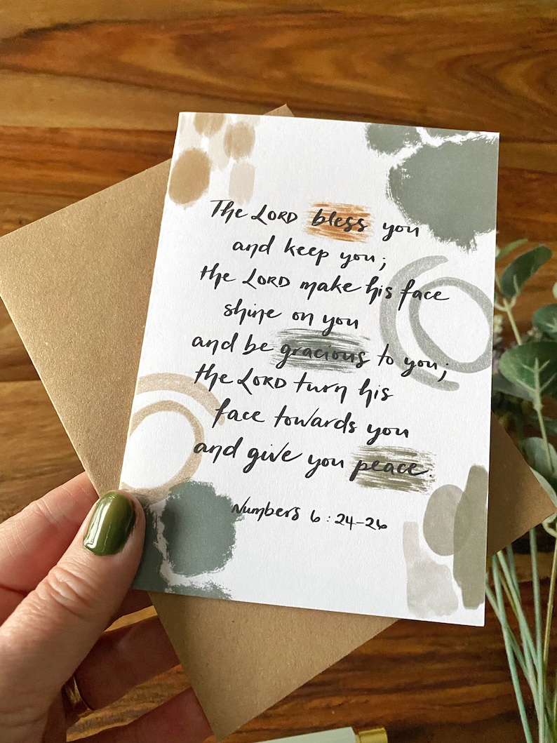 Bible Verse Card | the Blessing Card | Christian Greetings Card ...